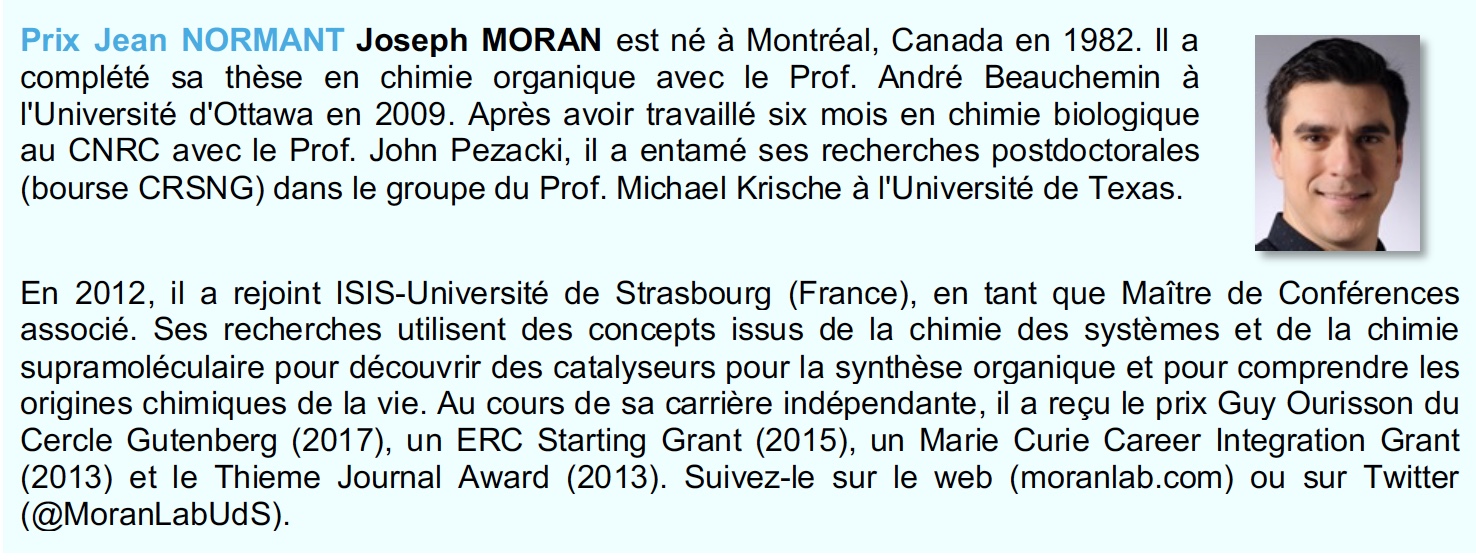 Prix Jean Normant (Assistant Professor Prize) – The Moran Research Group